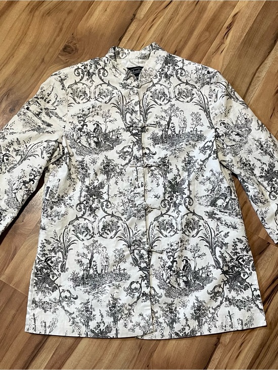 Zhenki | Tops | Zhenki Vintage Style Toile Print Asian Chinoiserie ...